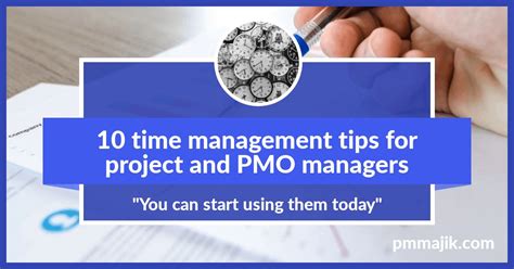 Fred Goodwin On Linkedin 10 Time Management Tips That Can Help Project And Pmo Managers Pm Majik