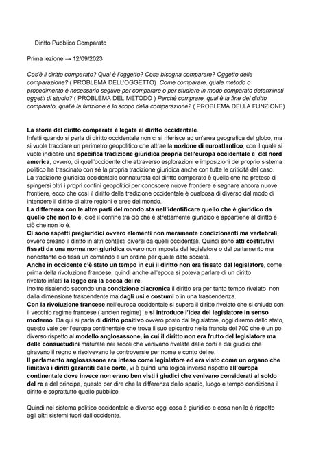Diritto Pubblico Comparato Prime 5 Lezioni Diritto Pubblico Comparato