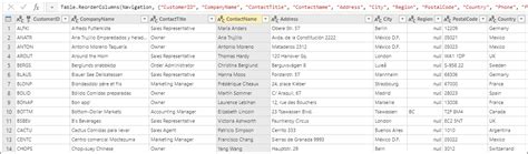 déplacer les colonnes power query microsoft learn