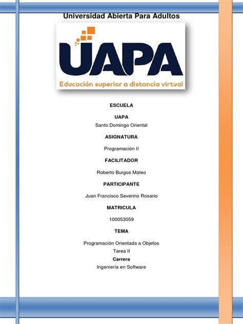 Unidad Ii Programacion Ii Pdf Objeto Informática Programación Orientada A Objetos