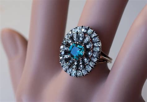 Rare Antique Russian Alexandrite Diamond Cluster Ring At 1stdibs