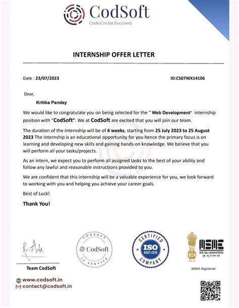 kritika pandey on linkedin codsoft 15 comments