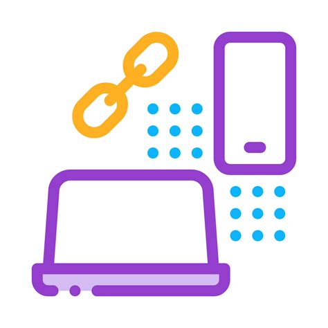 Computer And Phone Connection Icon Vector Outline Illustration 17322720 Vector Art At Vecteezy