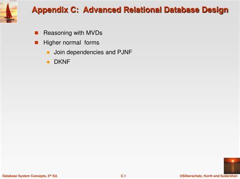 Ppt Appendix C Advanced Relational Database Design Powerpoint Presentation Id775407