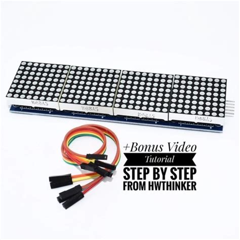 Jual Display Modul Max7219 4in1 Led Dot Matrix 32x8 4 In 1 Running Text