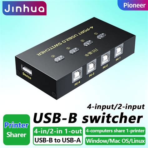 jinhua usb b printer switcher 4 2 in 1 out printer sharer sharing a