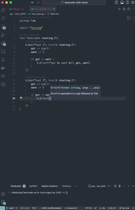Smallest Even Multiple 2413 Golang Short Golang Coding Leetcode Algorithm Algorithms