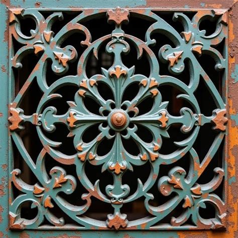 Free Teal Filigree Grate Image Download At Stockcake