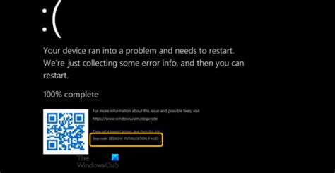 Session1 Initialization Failed Bsod On Windows 11