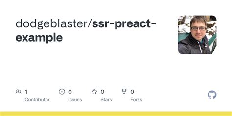 Github Dodgeblasterssr Preact Example
