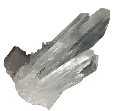 Quartz Crystal Cluster Showing The Hexagonal Crystal Structure Stock Image Image Of Dioxide
