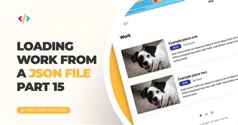 Loading Work From A Json File Part 15