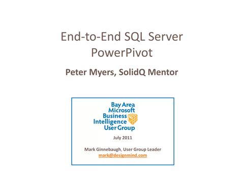 Microsoft Sql Server Powerpivot Pdf