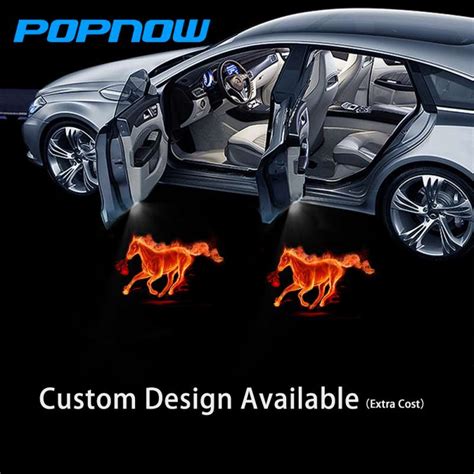 소방 말 자동차 문 Led 로고 빛 레이저 프로젝터 유령 그림자 조명 팝나우