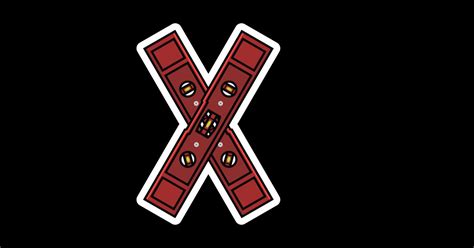 Spirit Level Tool Sticker Vector Illustration Working Tools Equipment Objects Icon Concept