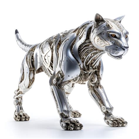 Premium Ai Image Iberian Lynx Robot Futuristic Design