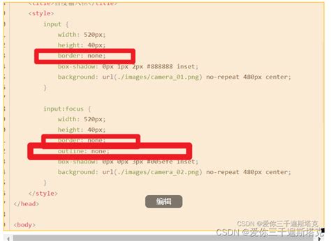 Input如何取消边框 Csdn博客