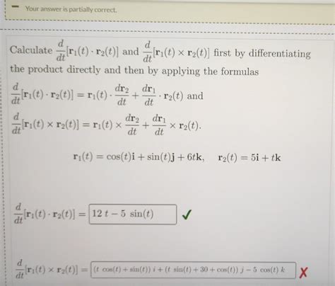 Solved Your Answer Is Partially Correct D D Calculate Chegg Com