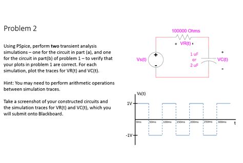 Using Pspice Perform Two Transient Analysis