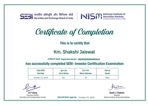 Ca Icai Sebi Nism Finance Investorawareness Shakshi Jaiswal