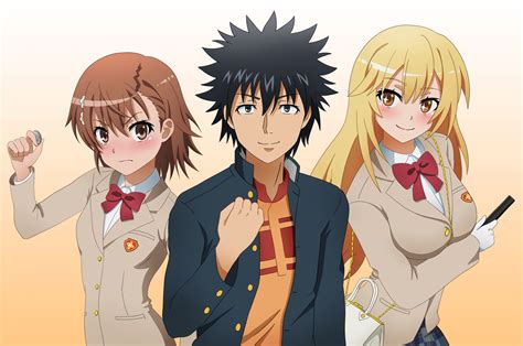 Misaka Mikoto Shokuhou Misaki And Kamijou Touma Toaru Majutsu No Index And More Drawn By