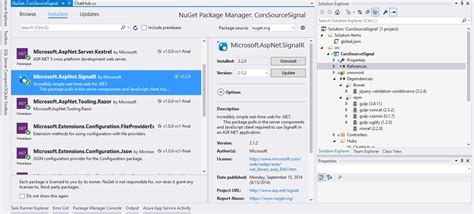 Signalrclient Cannot Find Js File Of Signalr In Aspnet 5 Stack