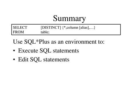 Ppt Chapter 1 Writing Basic Sql Statements Powerpoint Presentation Free Download Id 1603742
