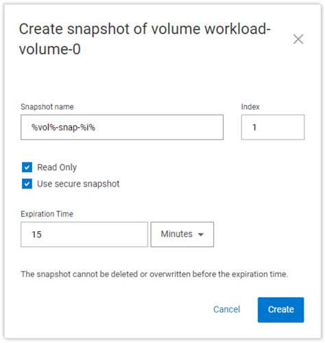 creating a secure snapshot dell powerflex snapshots dell