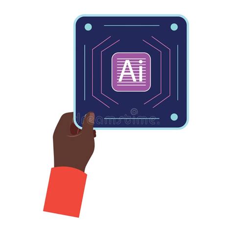 Black Hand Grasping An Ai Processor Chip Symbolizes Ai Integration In Daily Life Stock