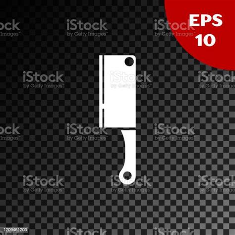 투명 한 어두운 배경에 격리 된 흰색 고기 헬기 아이콘입니다 고기 부엌 칼입니다 정육점 칼 벡터 일러스트레이션 가정 생활에 대한 스톡 벡터 아트 및 기타 이미지 Istock