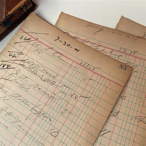 Antique Ledger Paper Etsy