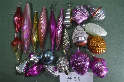 Купить Елочные новогодние игрушки украшения 22 штуки Ассорти Стекло Подборка 93 цены фото