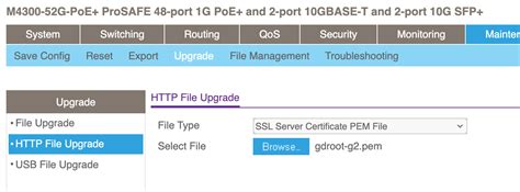 How To Use Ssltls Certificates On A Netgear M42004300 Switch