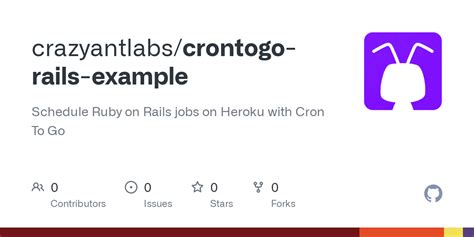 Github Crazyantlabscrontogo Rails Example Schedule Ruby On Rails