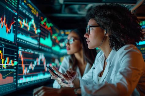 Premium Photo Diverse Female And Male Traders Analyzing RealTime Financial Data And Reports