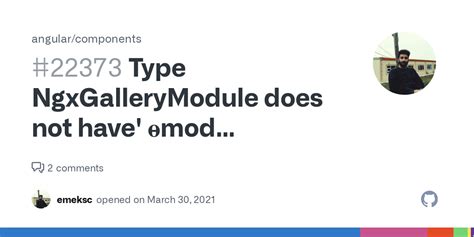 Type NgxGalleryModule does not have ɵmod property Issue angular components GitHub