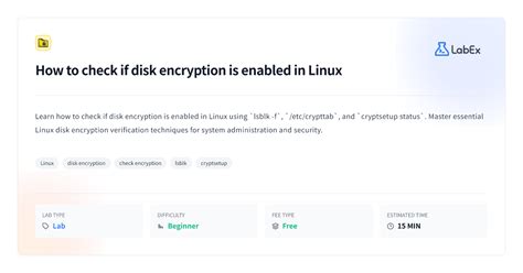 How To Check If Disk Encryption Is Enabled In Linux Labex