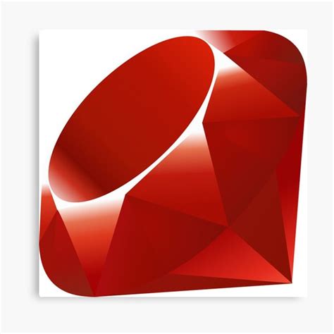 Ruby Programming Language Logo Canvas Print For Sale By Unitshifter Redbubble