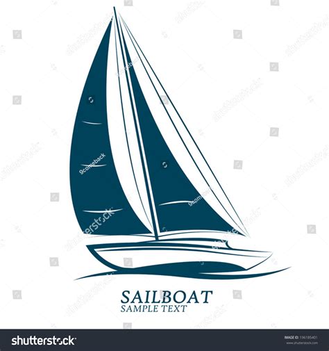 Sailboat Vectorillustration Stock Vector Royalty Free 196185401