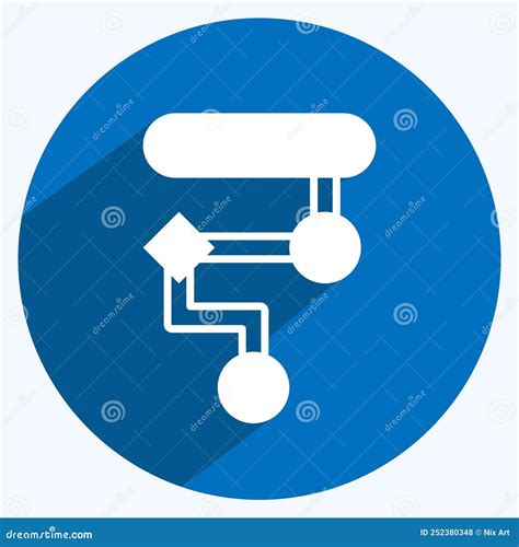 Icon Design Algorithm Suitable For Data Analytics Symbol Long Shadow Style Simple Design