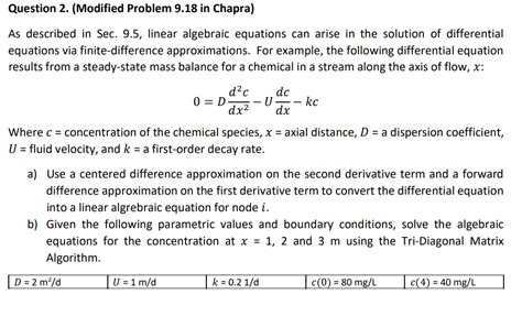 Solved As Described In Sec Linear Algebraic Equations Chegg Com