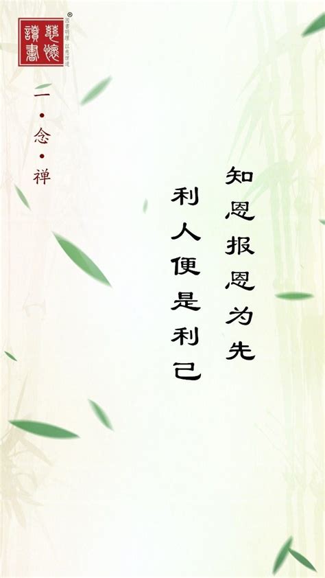 一念禅丨知恩报恩为先利人便是利己
