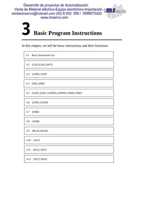 pdf basic program instructions · relays、status、timers
