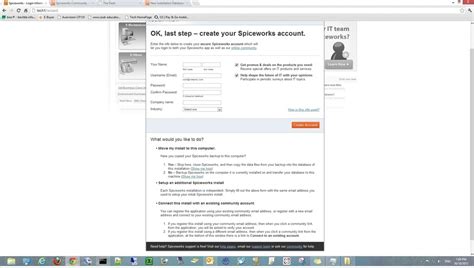 new installation database help spiceworks support spiceworks community
