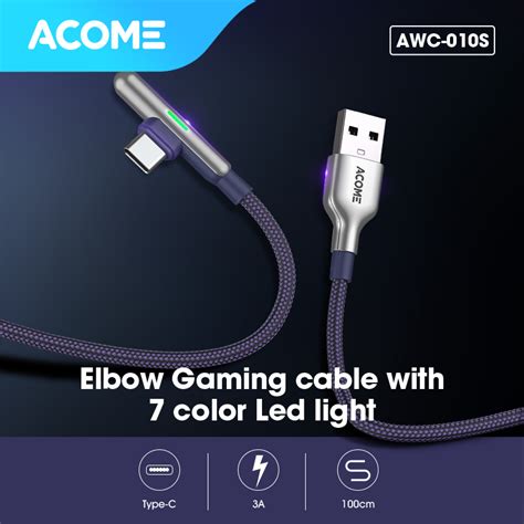 Jual Acome Bundling Gaming Cable Data Fast Charging Kabel Data Micro Usb Type C Lightning Qc