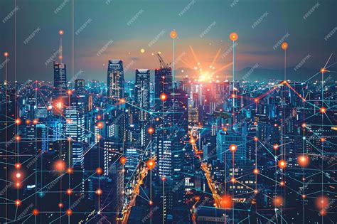 Premium Photo 5g Enabled Smart City With Iot And Ict Communication Network