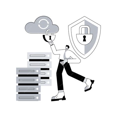 Premium Vector Data Protection Abstract Concept Vector Illustration