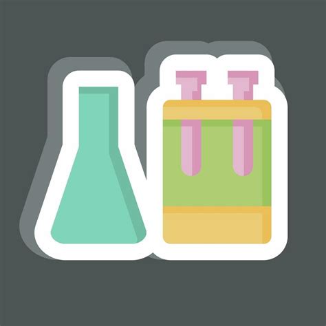 Sticker Laboratory Related To World Cancer Symbol Simple Design Editable Simple Illustration