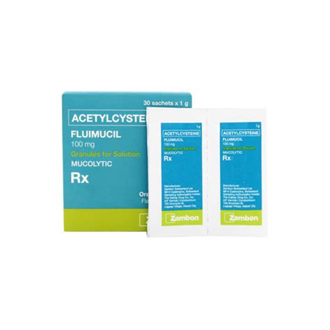 Fluimucil Acetylcysteine 100mg Granule For Solution 1g 1s Price In The