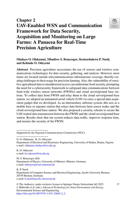 Pdf Uav Enabled Wsn And Communication Framework For Data Security